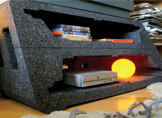 TV PACKAGING TURNS INTO TV STAND, Tom Ballhatchet, Eco TV stand ...