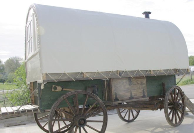 Sheep Wagons Converted into Rustic Mobile Living Spaces