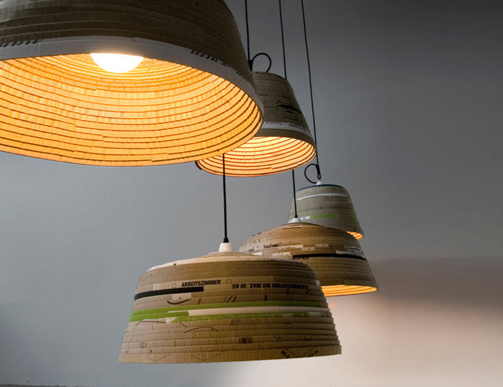 Showraum’s recycled cardboard light Beute | Inhabitat - Green Design ...