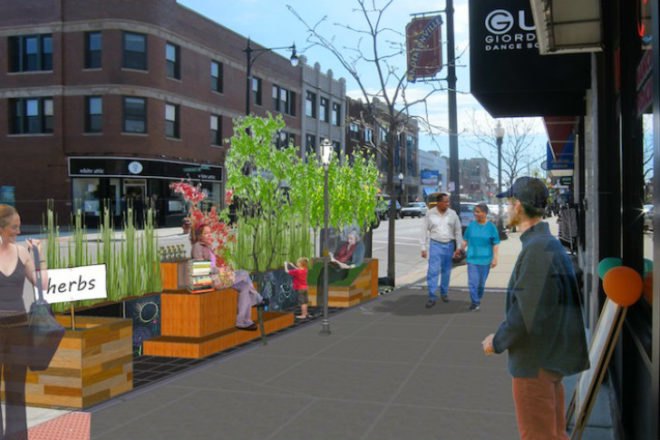 Andersonville Parklet is Chicago's First Permanent Parking Space Urban ...