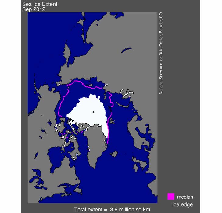 Arctic Sea Ice Record Minimum Extent NSIDC | Inhabitat - Green Design ...