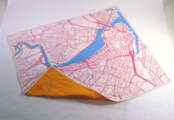 Soft Maps: Haptic Lab Hand-Stitches City Maps Onto Cozy Quilts