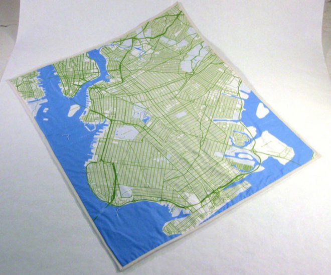 Soft Maps: Haptic Lab Hand-Stitches City Maps Onto Cozy Quilts