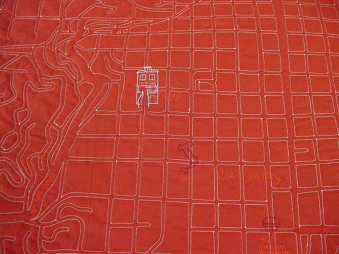 Soft Maps: Haptic Lab Hand-Stitches City Maps Onto Cozy Quilts