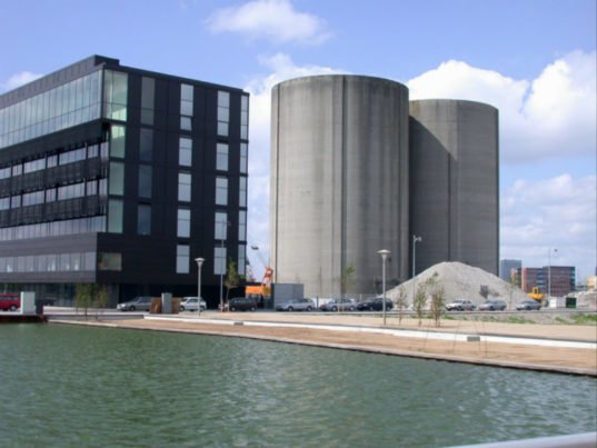 MVRDV Converts Twin Silos into Gemini Residences on Copenhagen's Waterfront