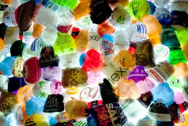 Consumerist Christmas Tree Uses Thousands of Multi-Colored Plastic Bags ...