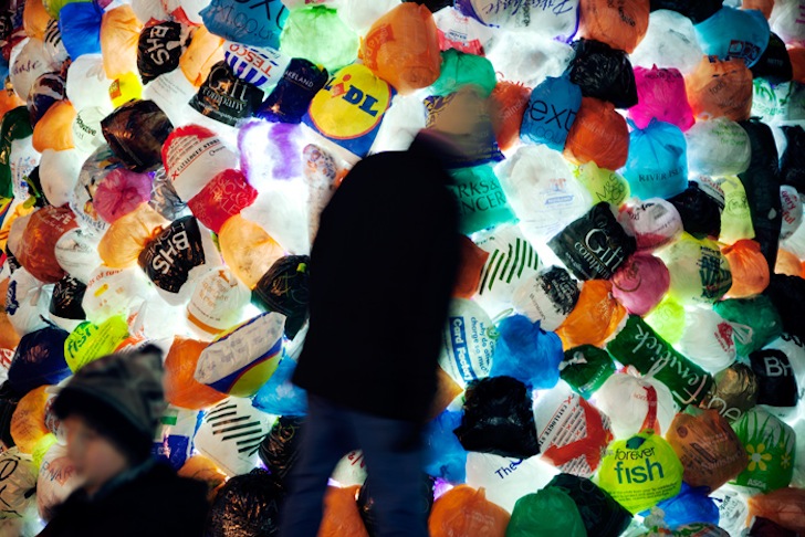 consumerist christmas tree by luzinterruptus « Inhabitat – Green Design ...
