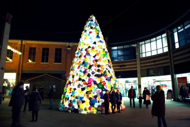 Consumerist Christmas Tree Uses Thousands of Multi-Colored Plastic Bags ...