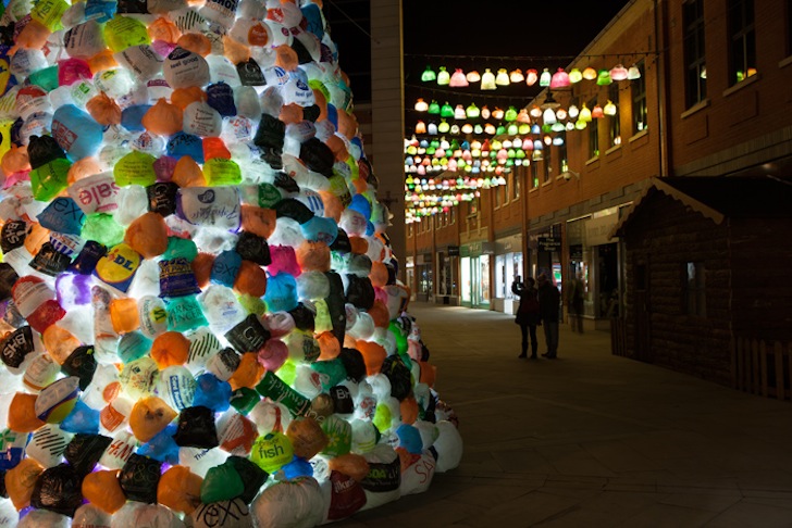 Consumerist Christmas Tree Uses Thousands of Multi-Colored Plastic Bags ...