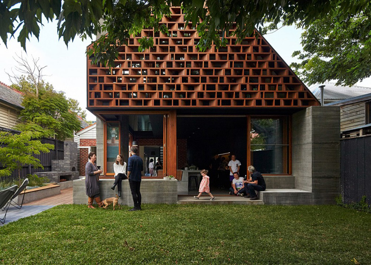 Playful Melbourne family home by Make Architecture has a community hub feel