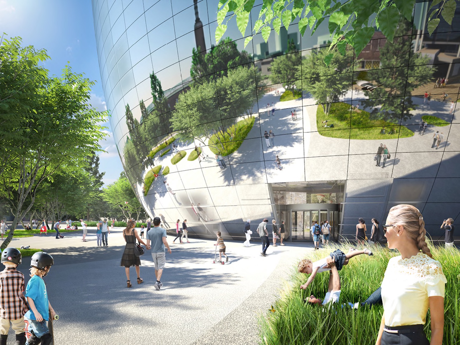 MVRDV's mirrored "salad bowl" art depot gets green light in Rotterdam