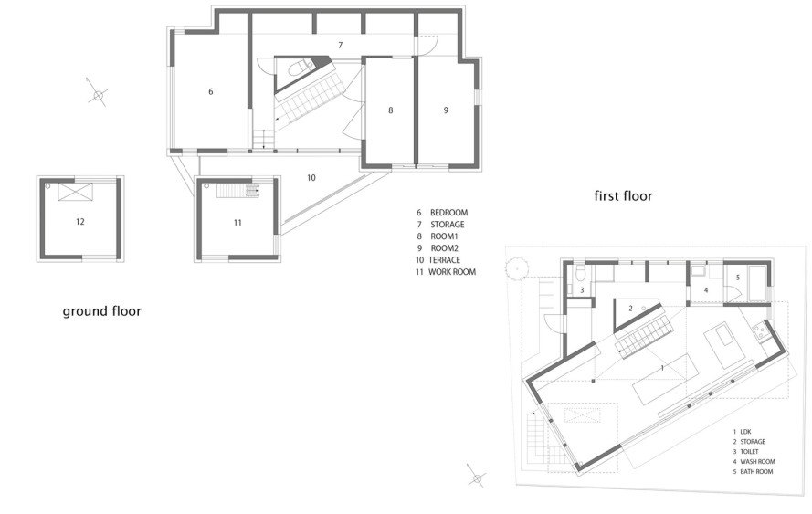 Japanese studio Sandwich wraps a passive solar home in diagonal wood ...