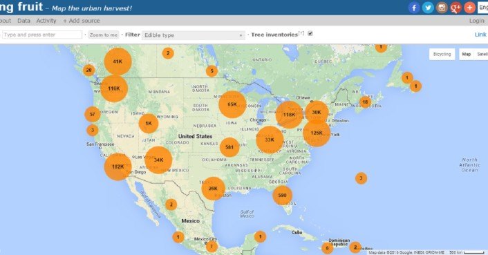 Incredible Falling Fruit map shows you where to find free food ...