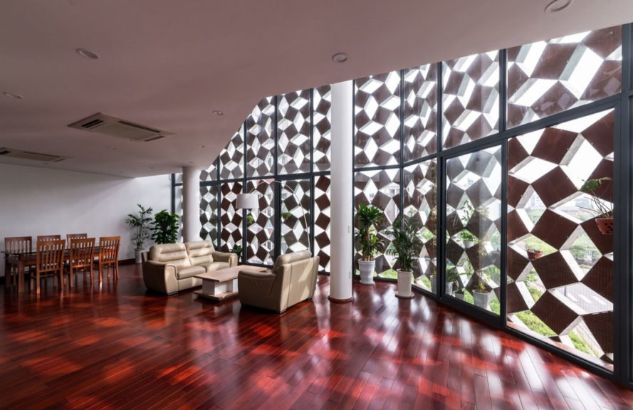 Properly Breathing House in Hanoi uses recycled ceramic bricks to keep ...