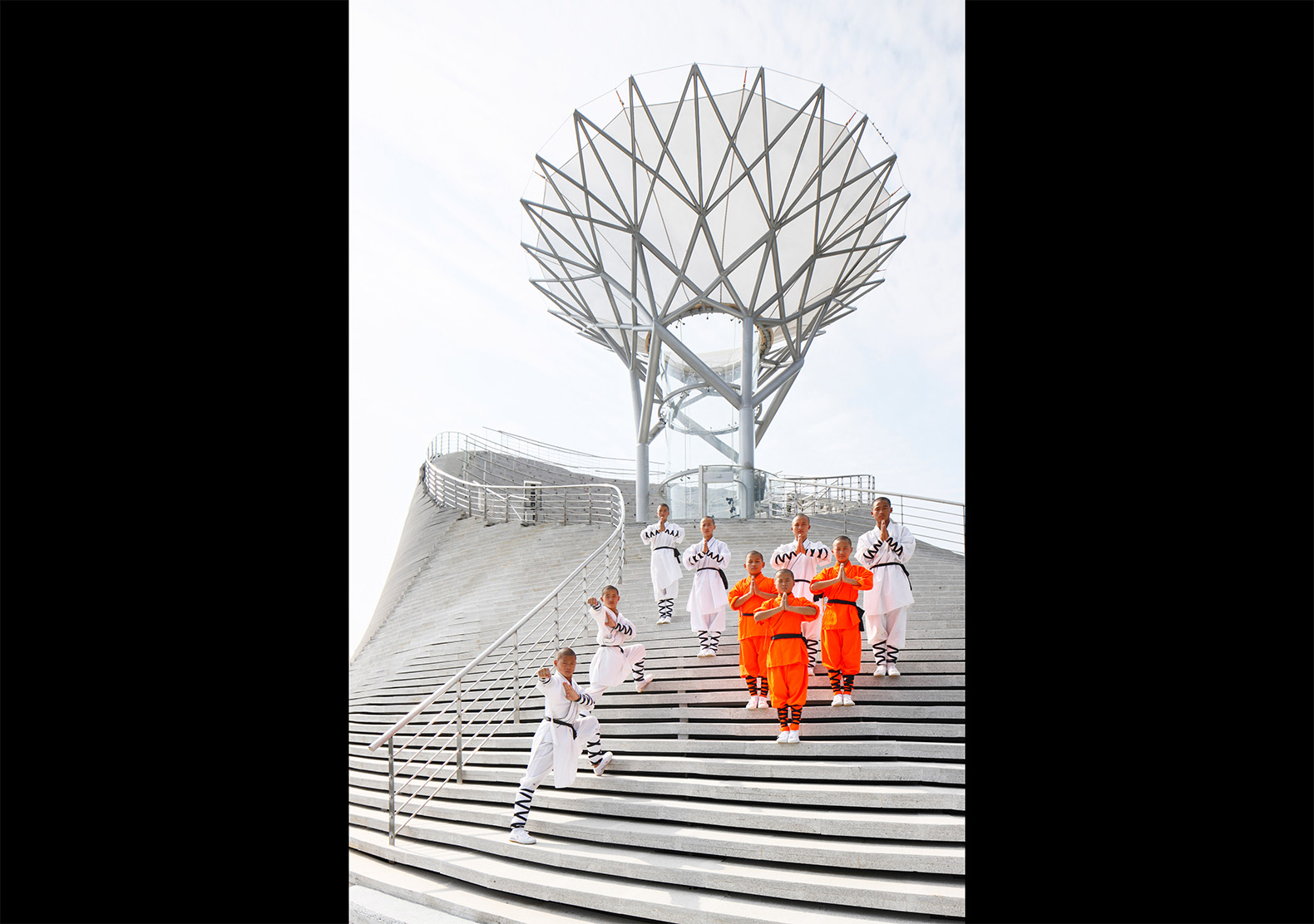 Giant wind tunnel lets Shaolin monks fly while fighting in China