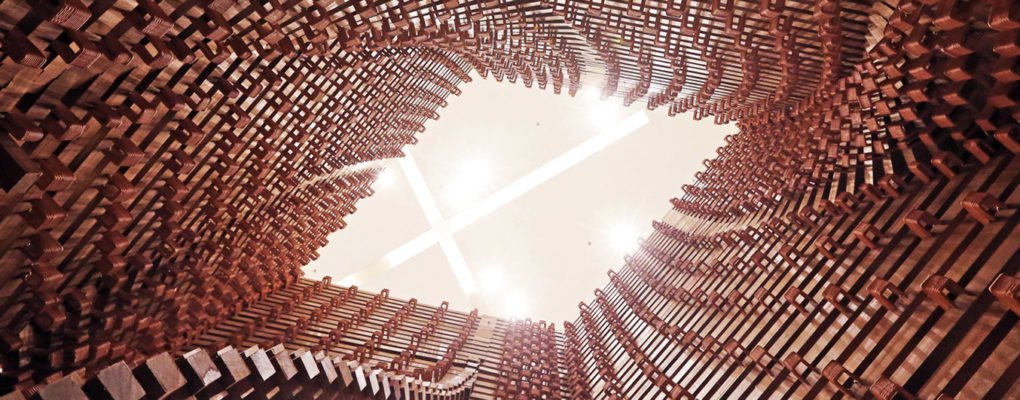 This twisting tower is made out of 2,000 3D-printed terracotta bricks