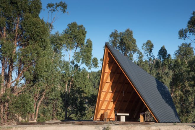 This tent-shaped chapel in Portugal is in tune with nature