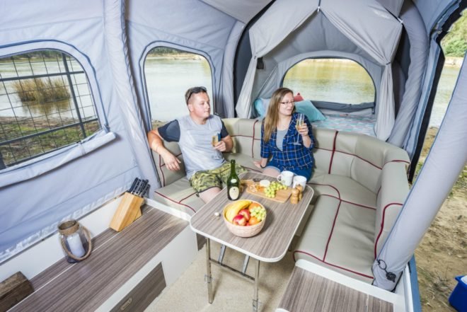 The Air Opus pop-up camper inflates in 90 seconds flat