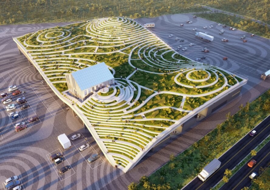 MVRDV-designed market in Taiwan will grow food on a massive green roof