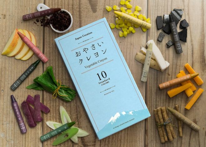 Oyasai Crayons are a plant-based coloring option made from food waste