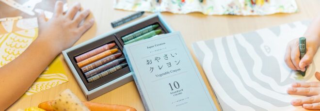 Oyasai Crayons are a plant-based coloring option made from food waste