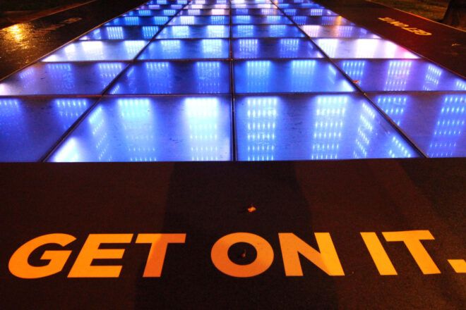 Kinetic Dancefloor creates renewable energy from dancing